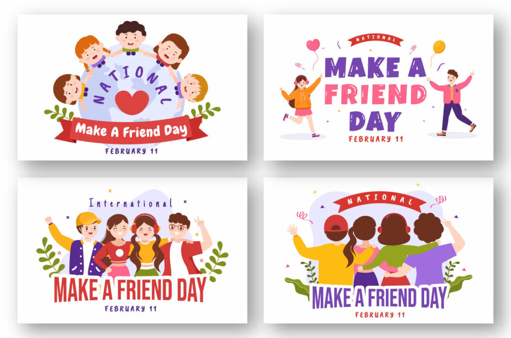17 National Make a Friend Day Illustration - MasterBundles