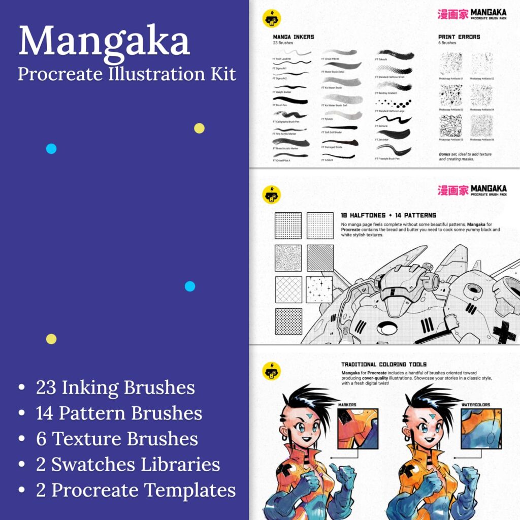 Mangaka Procreate Illustration Kit – MasterBundles