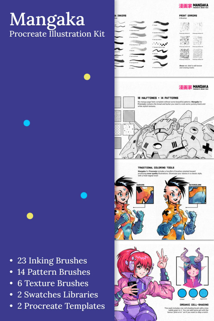 Mangaka Procreate Illustration Kit – MasterBundles