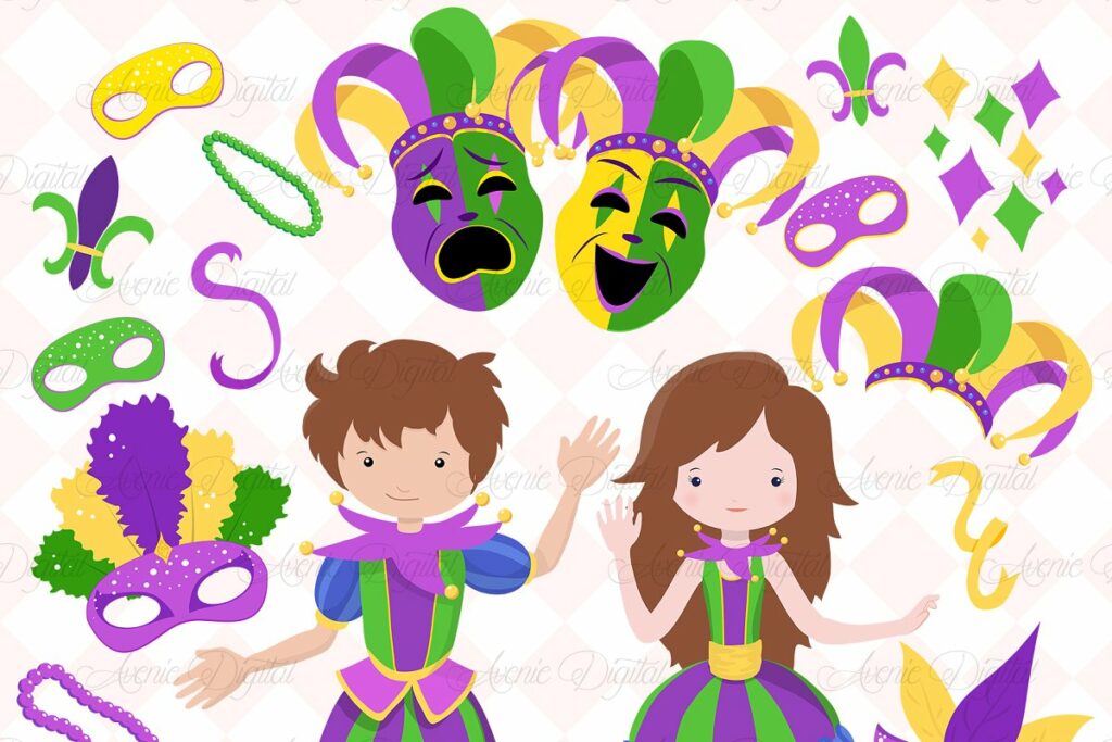 Mardi Gras Clipart - Vectors – MasterBundles