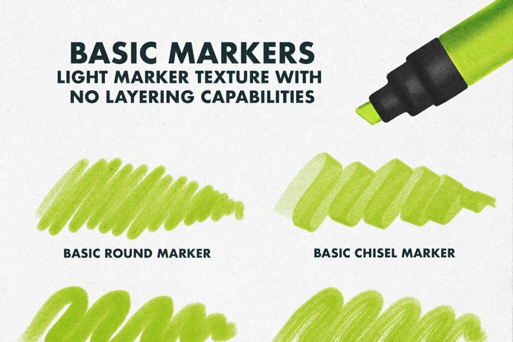 Marker Brush For Procreate 5 – MasterBundles