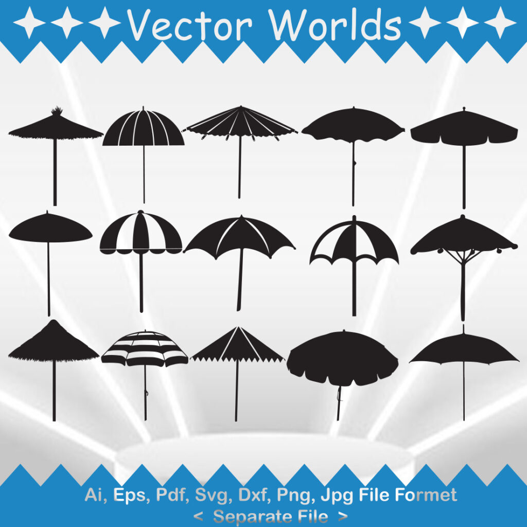 Beach Umbrellas SVG Vector Design - MasterBundles