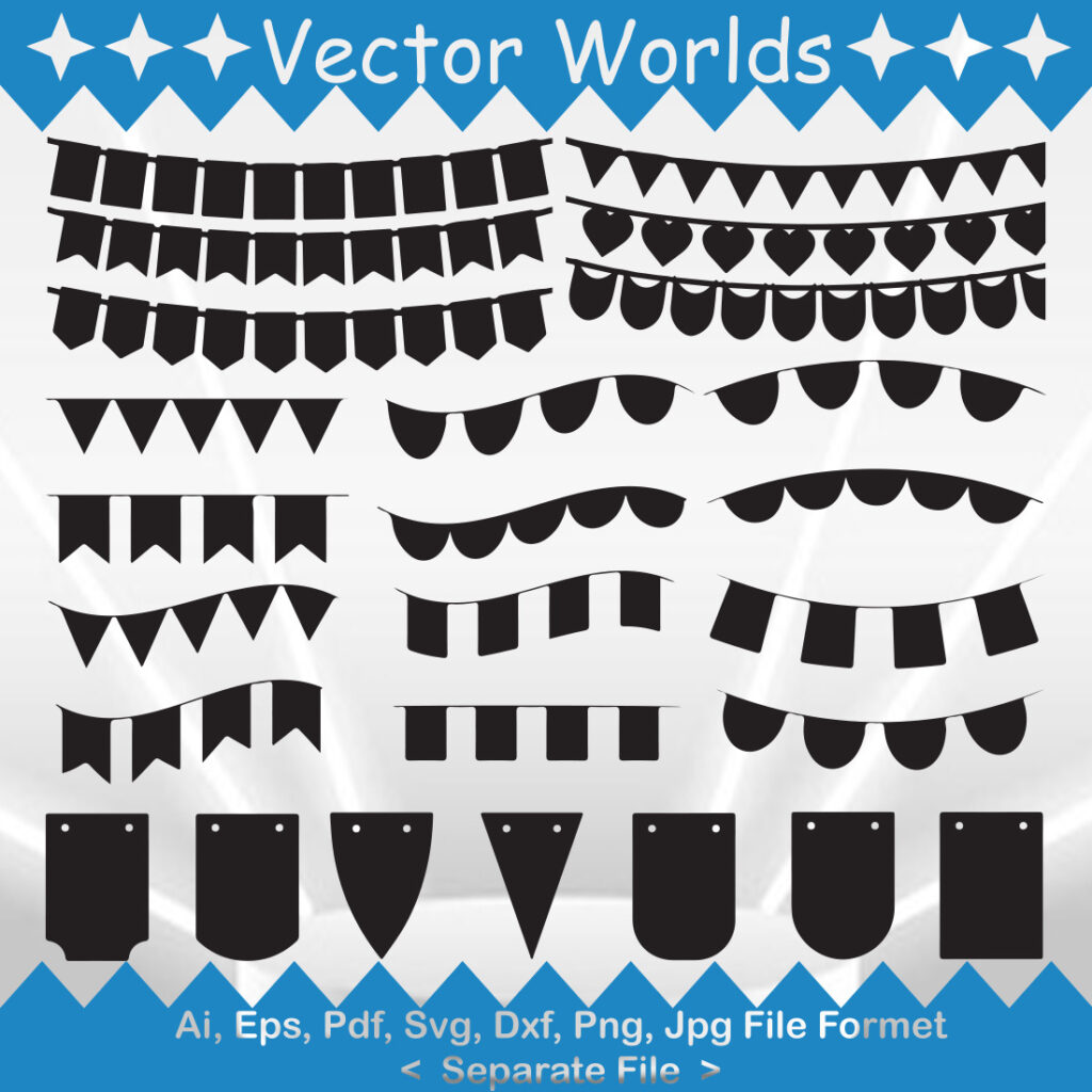 Bunting Banners SVG Vector Design - MasterBundles