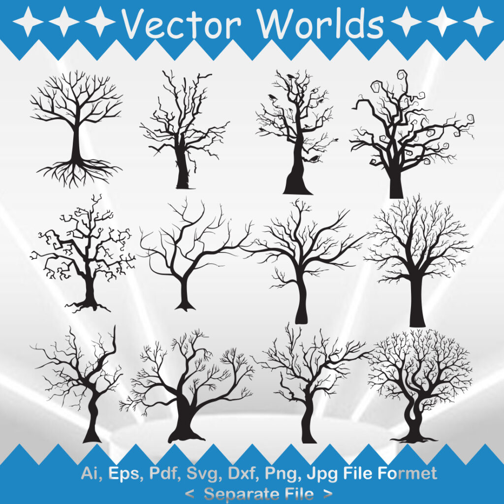 Branching Trees SVG Vector Design - MasterBundles