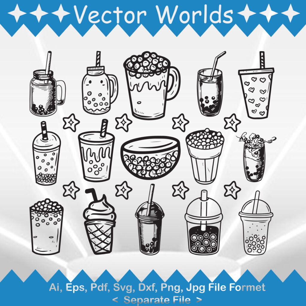 Bubble Tea SVG Vector Design - MasterBundles