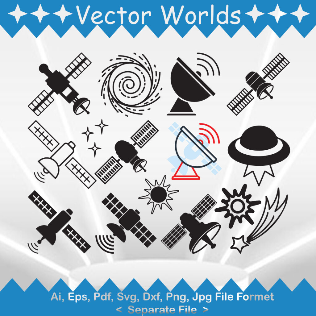 Space Satellite SVG Vector Design - MasterBundles