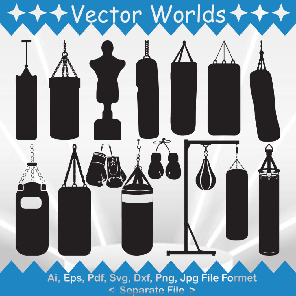 Boxing Bags SVG Vector Design - MasterBundles