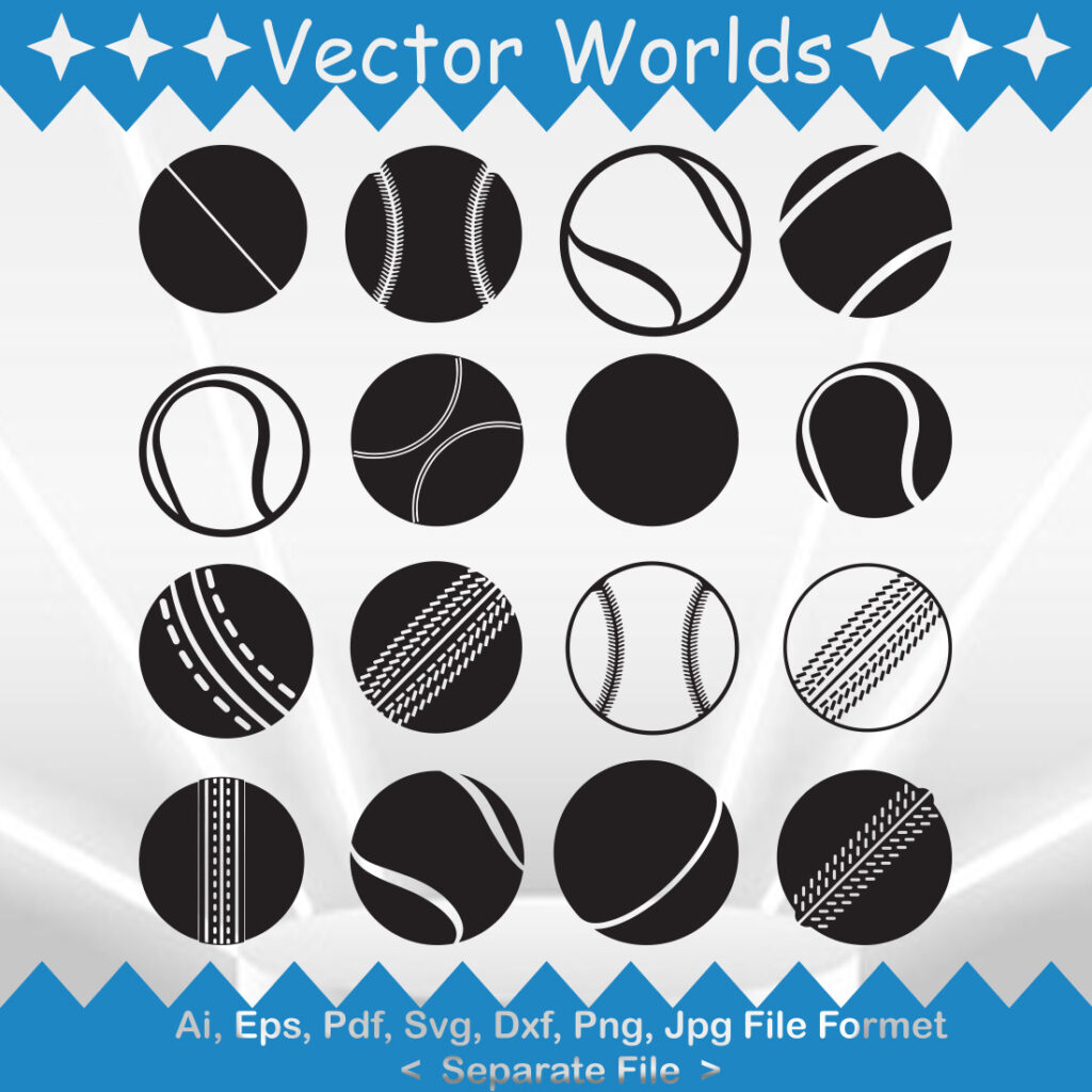 Cricket Ball SVG Vector Design - MasterBundles
