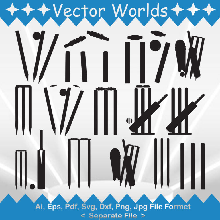 Cricket Stump SVG Vector Design - MasterBundles