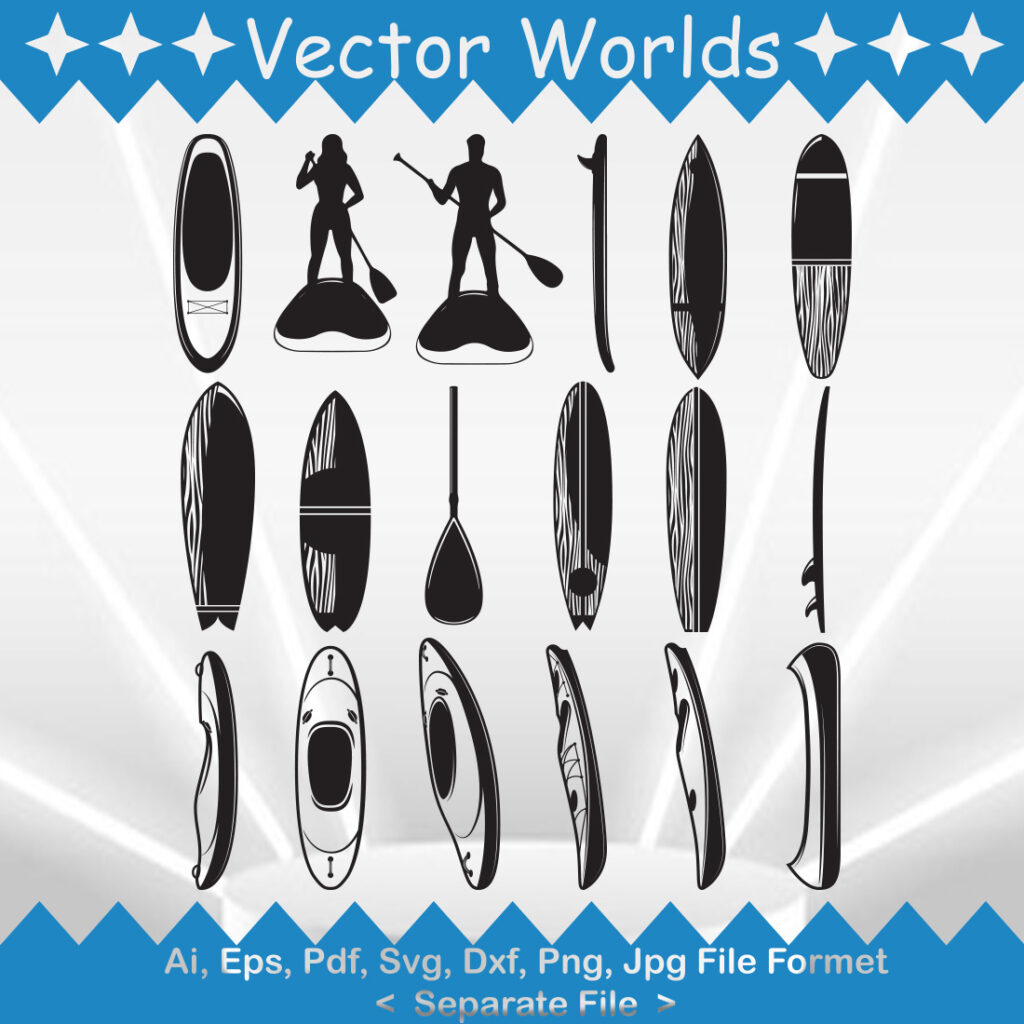 Paddle Board SVG Vector Design - MasterBundles