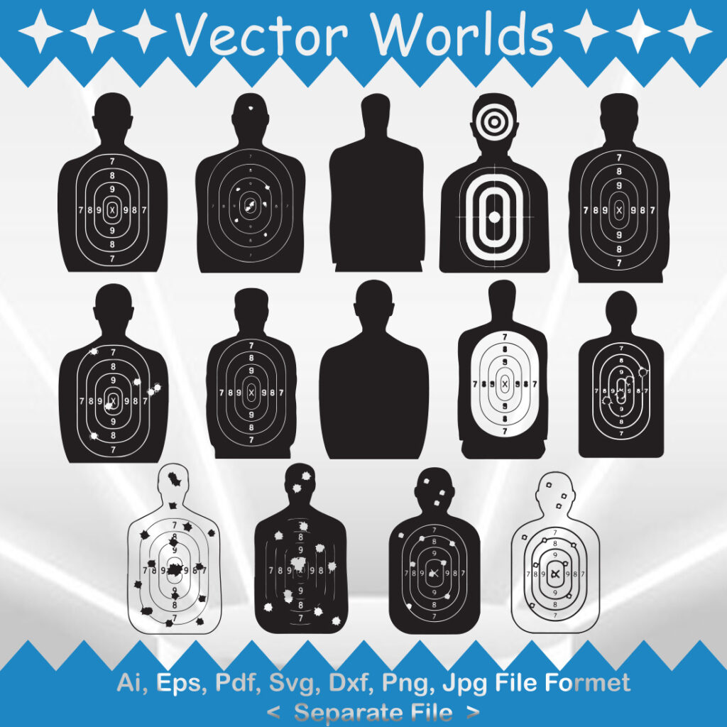 Bullet Targets SVG Vector Design - MasterBundles