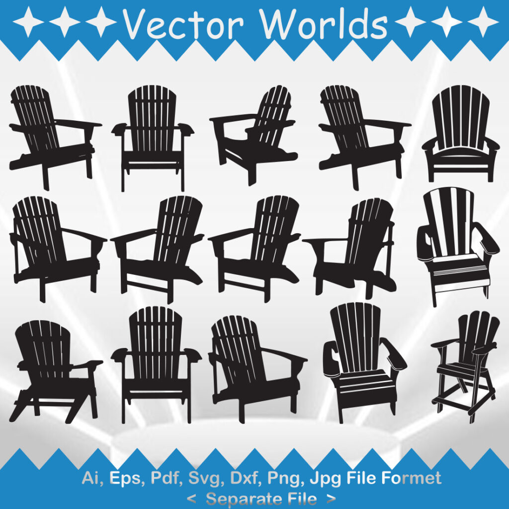 Adirondack Chair SVG Vector Design - MasterBundles