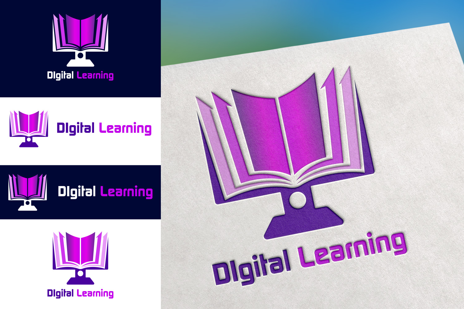 Online Learning School Ebook App Logo - MasterBundles