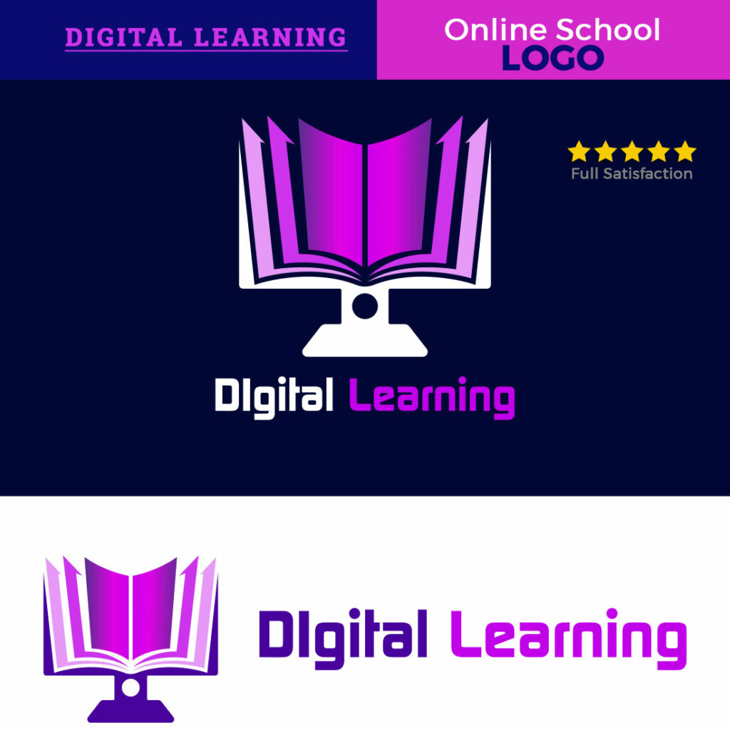 Online Learning School Ebook App Logo - MasterBundles