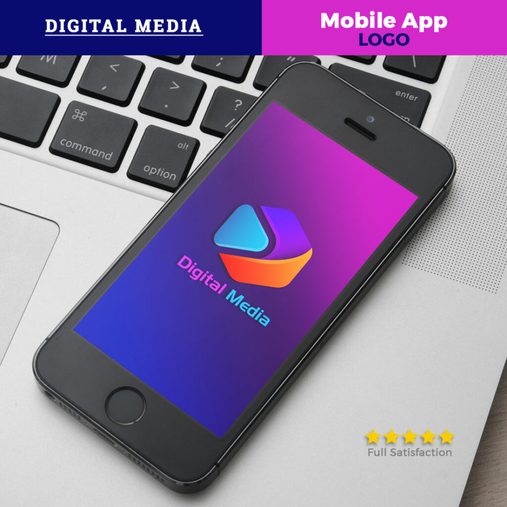 Digital Media Mobile App Logo Design - MasterBundles