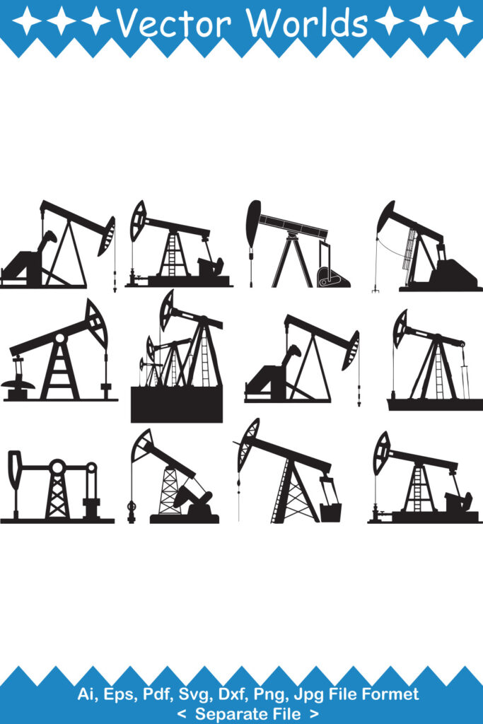 Pump Jack SVG Vector Design - MasterBundles