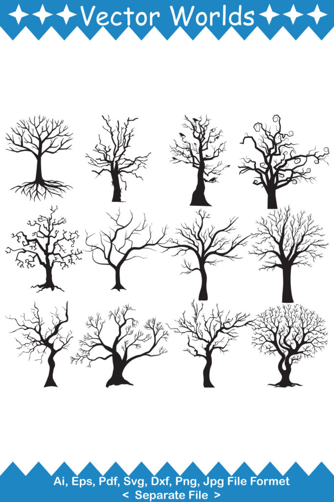 Branching Trees SVG Vector Design - MasterBundles