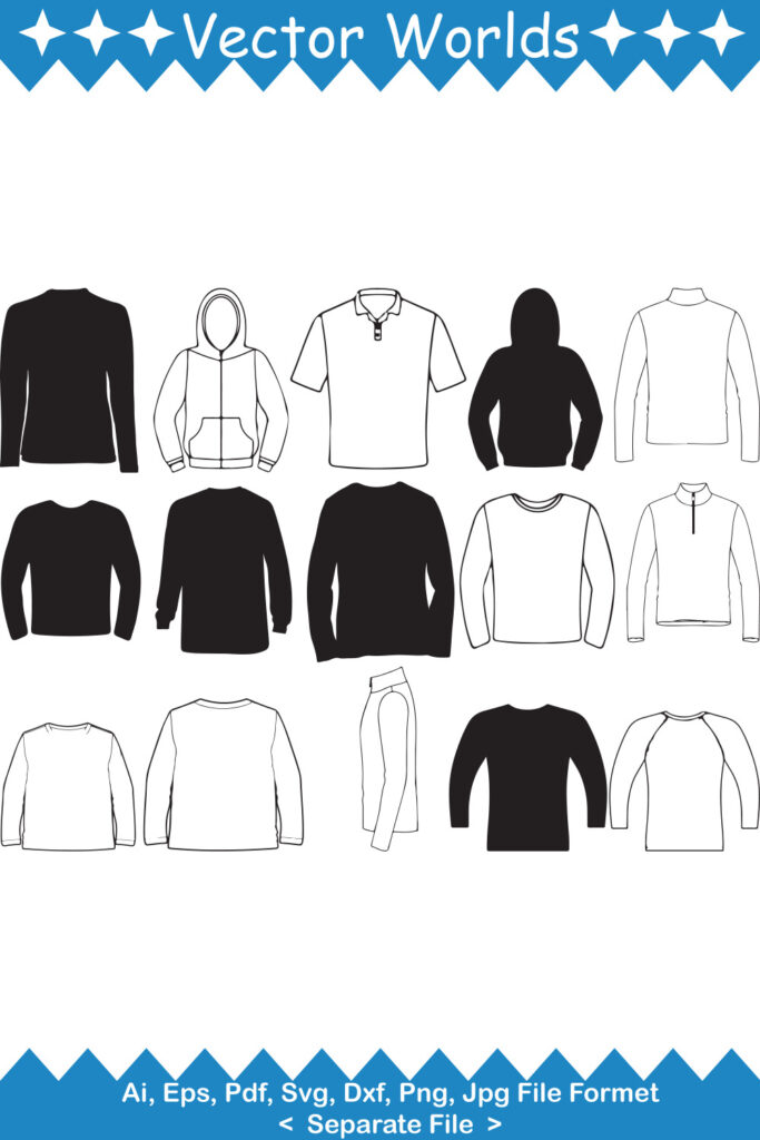 Long Sleeve Shirt SVG Vector Design - MasterBundles