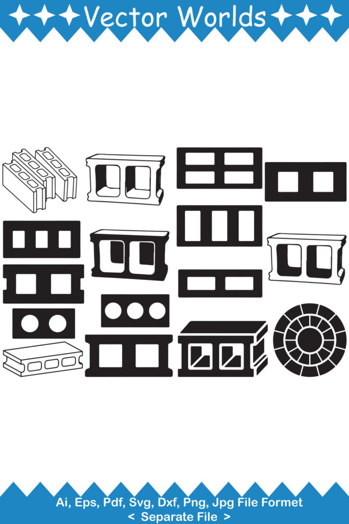 Cinder Block SVG Vector Design - MasterBundles