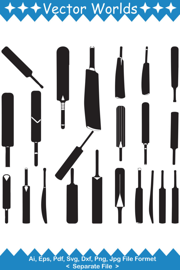 Cricket Bat SVG Vector Design - MasterBundles