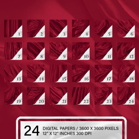 Set Of 24 Burgundy Silk Background Wallpaper - MasterBundles