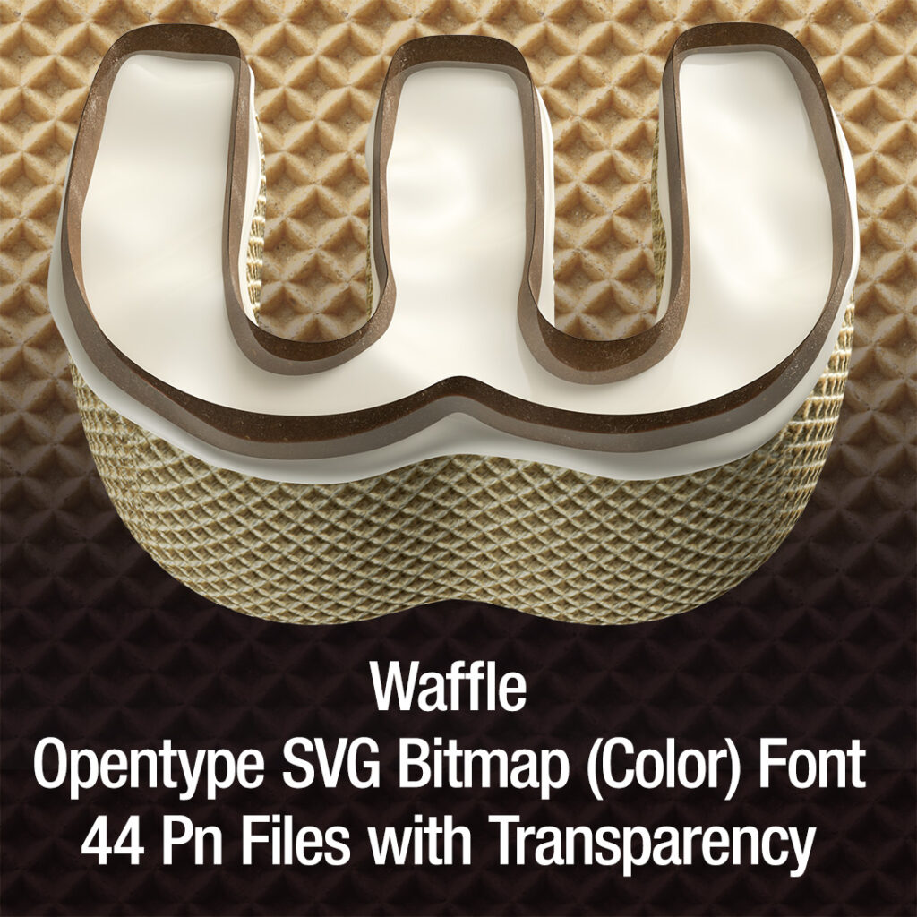 Waffle Opentype Bitmap Font PNG Design - MasterBundles