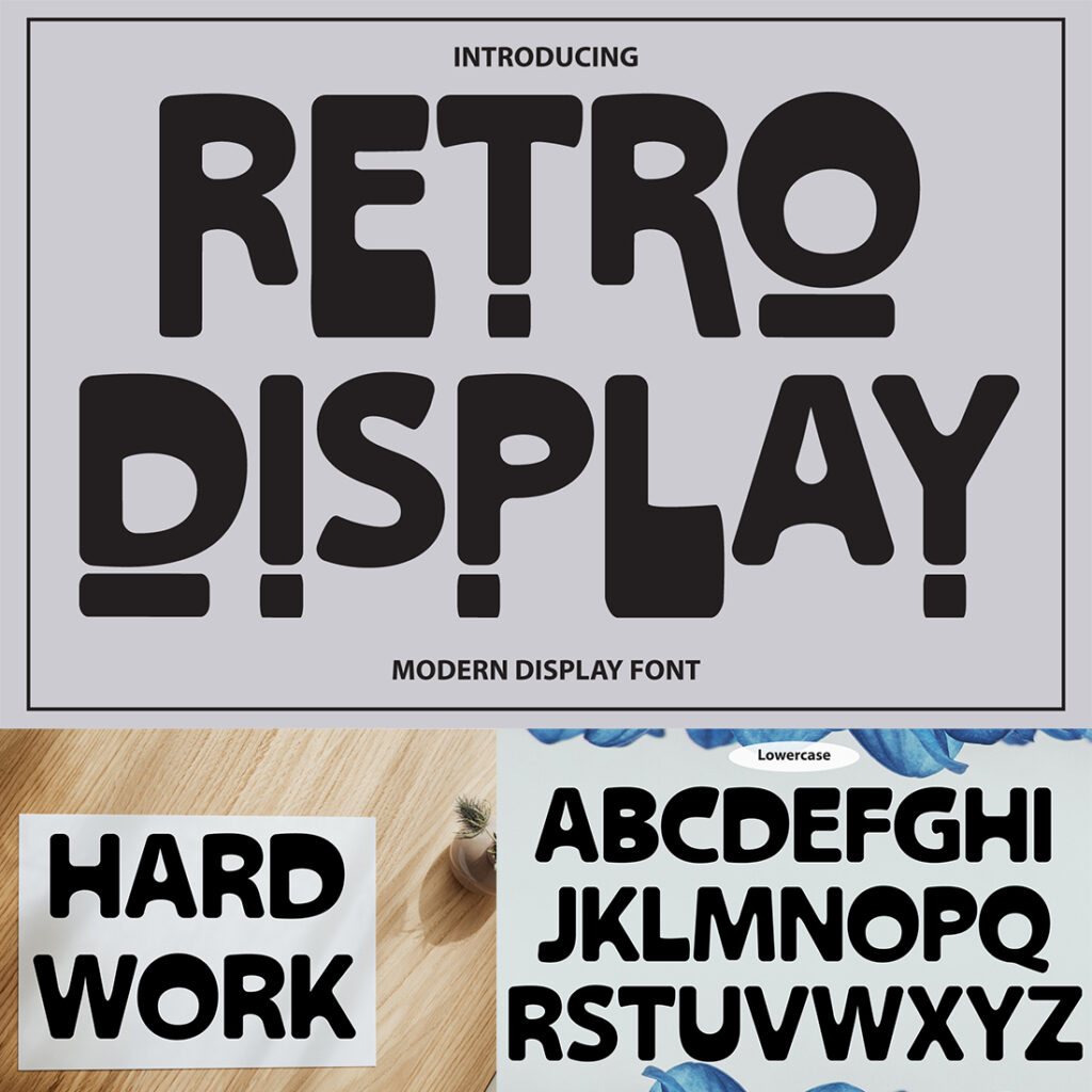 Retro Display Font - MasterBundles