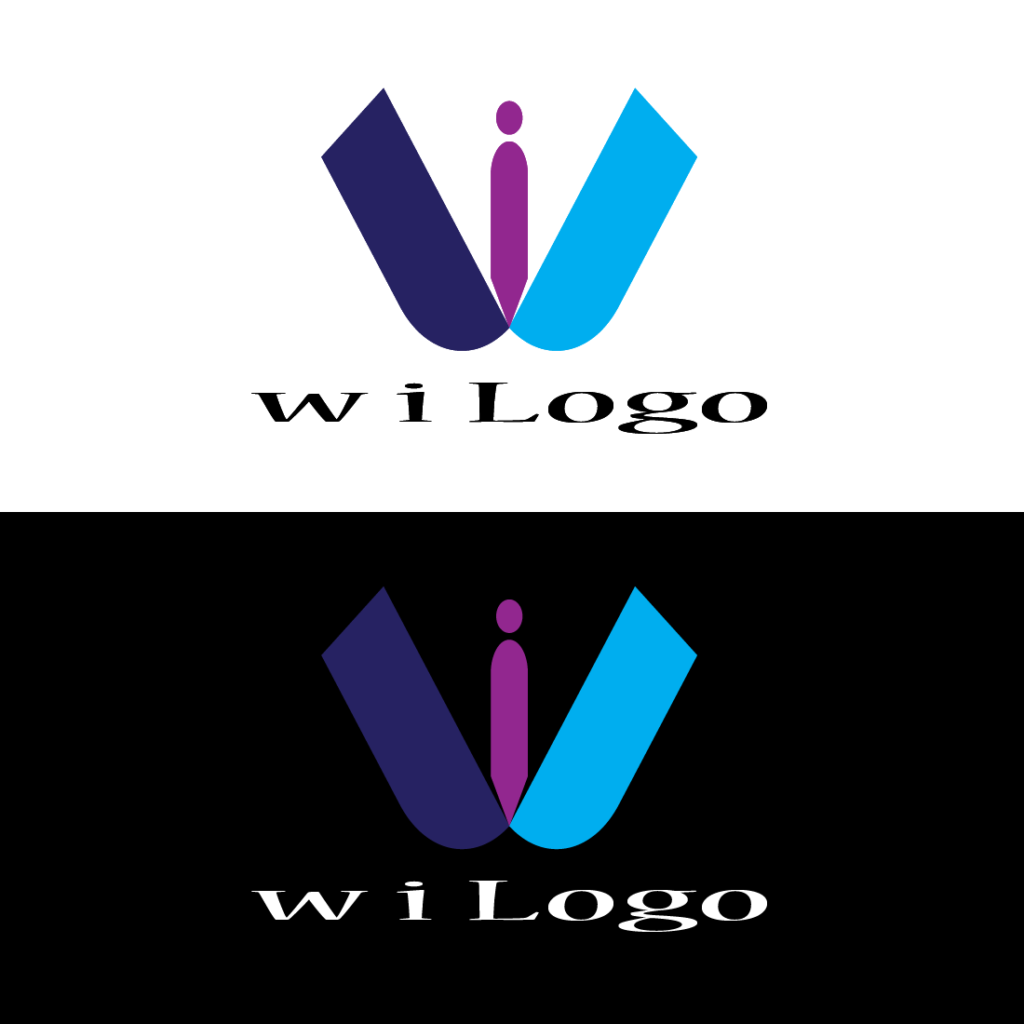 W & I Letter Logo - MasterBundles