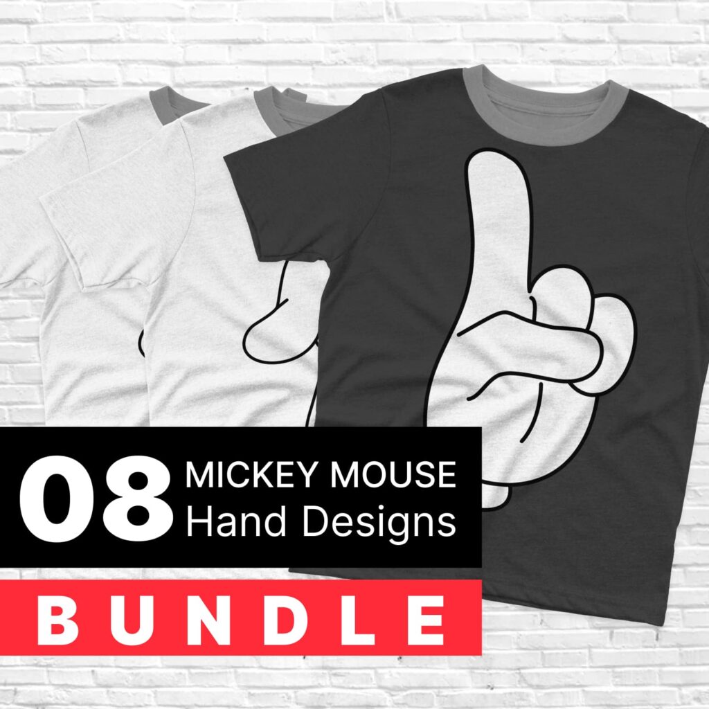 Mickey Mouse Hands SVG T-shirt Designs – MasterBundles