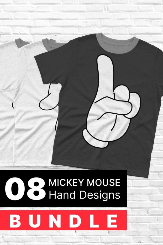 Mickey Mouse Hands SVG T-shirt Designs – MasterBundles
