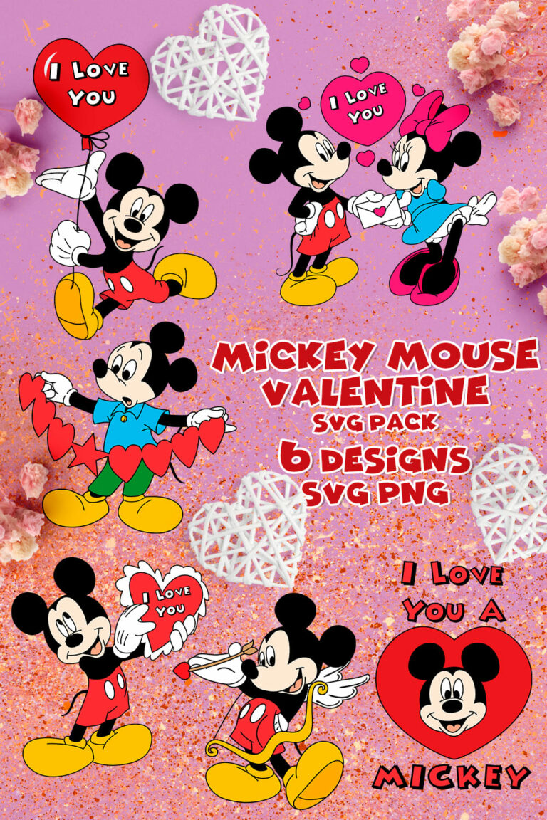 Mickey Mouse Valentine SVG Files – MasterBundles