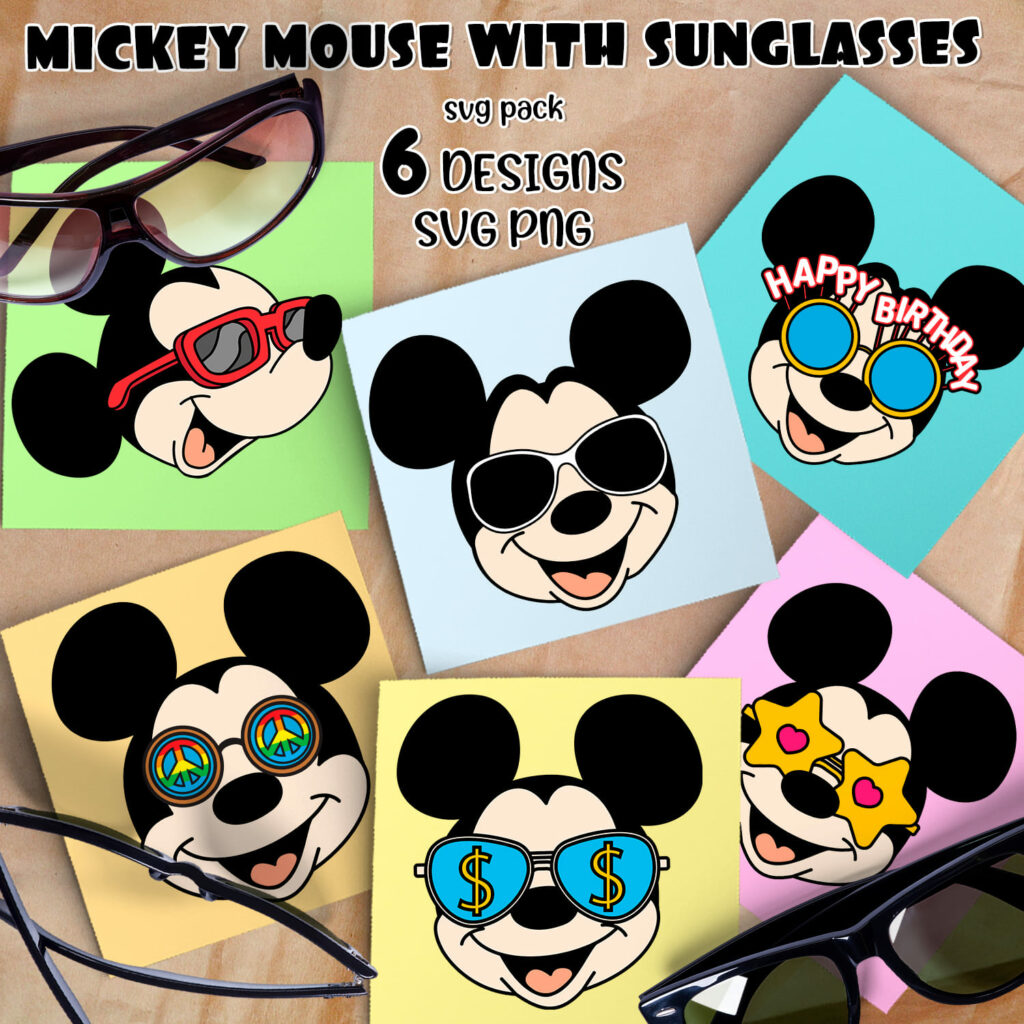 Mickey Mouse with Sunglasses SVG – MasterBundles