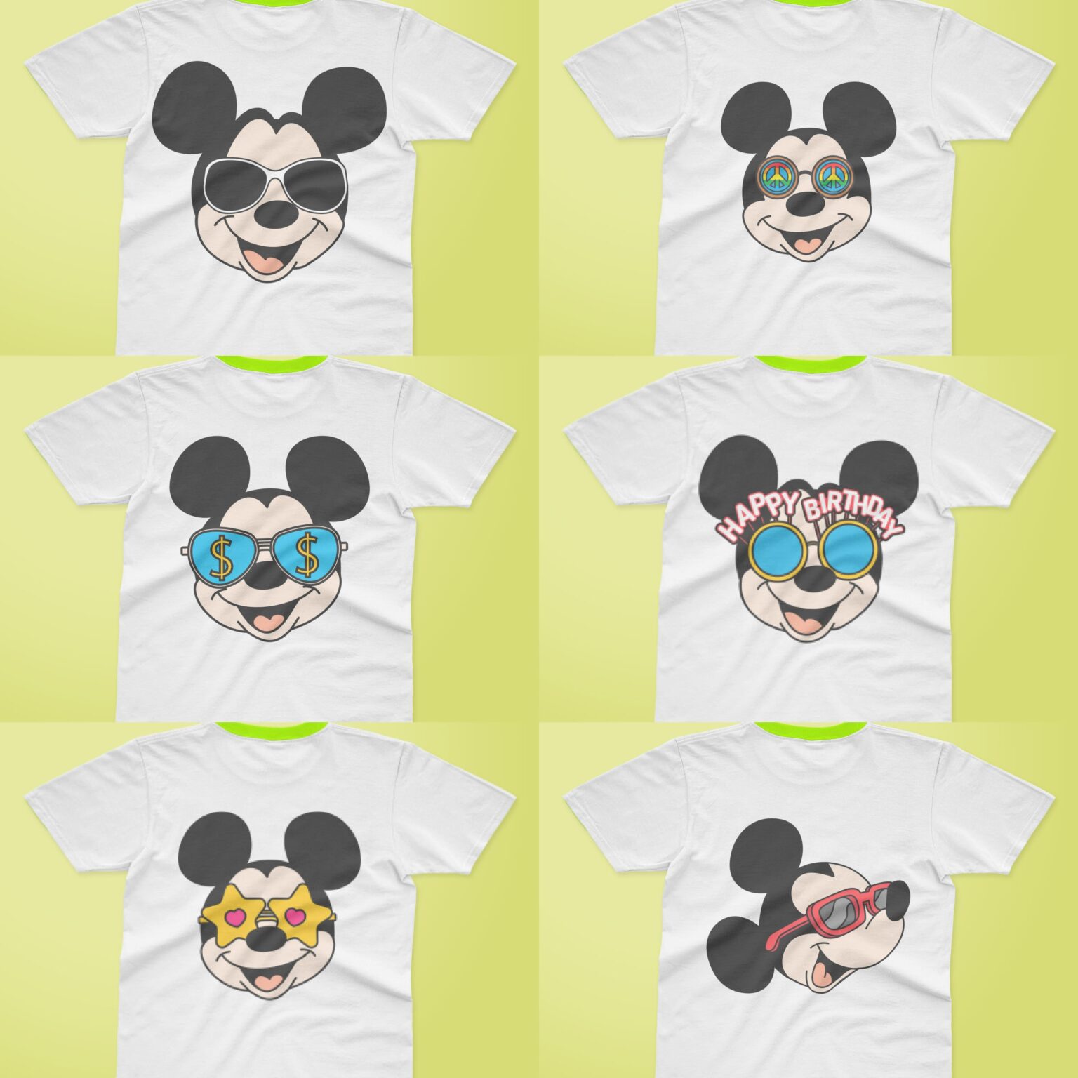 Mickey Mouse With Sunglasses SVG T-shirt Designs – MasterBundles