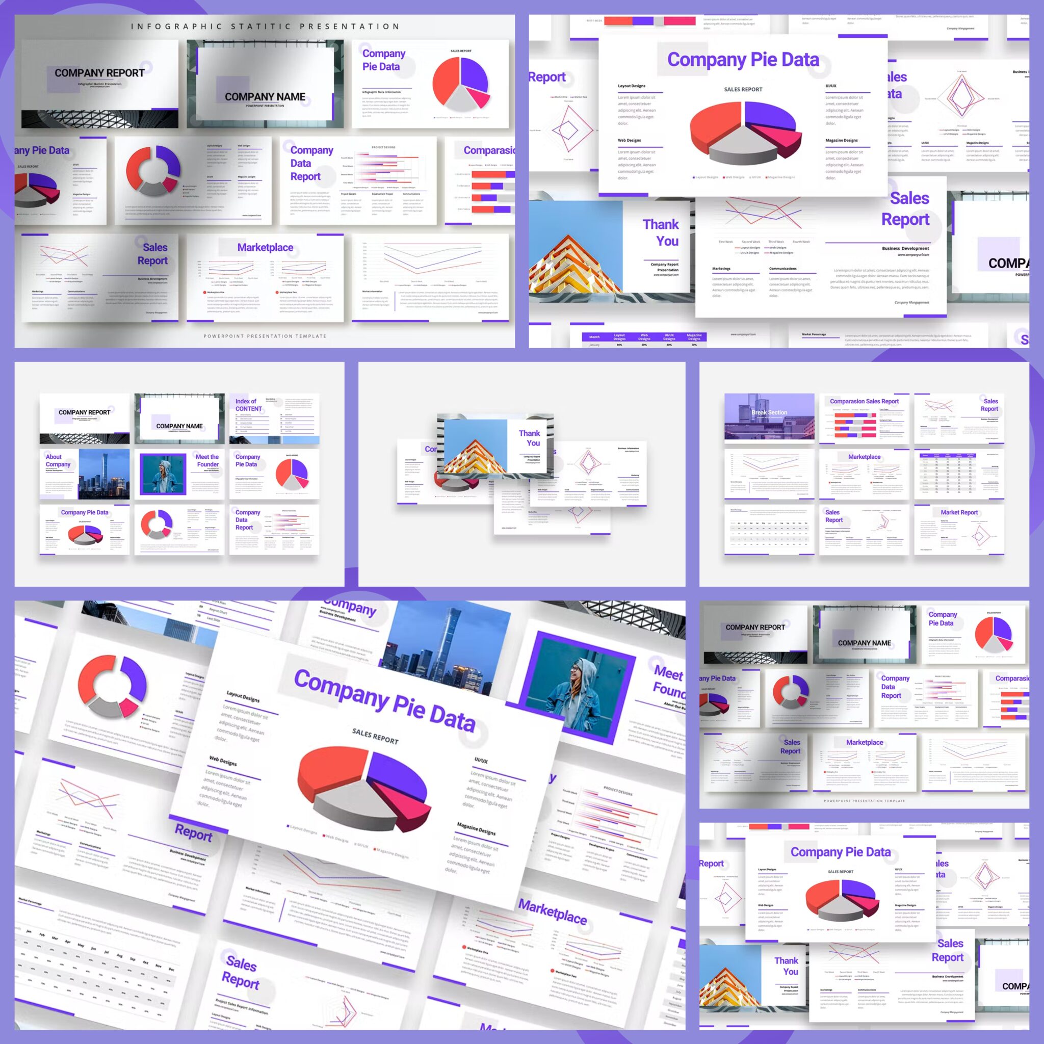 Modern Infographic Statistic Powerpoint Template – MasterBundles