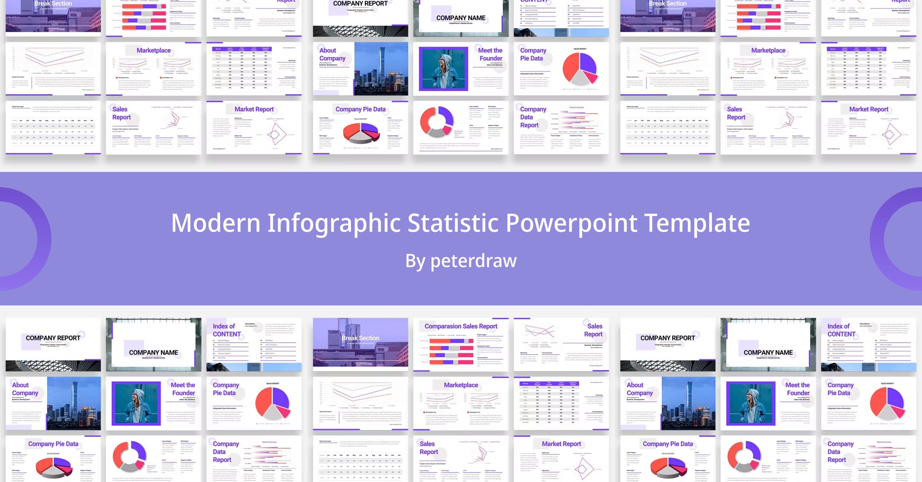 Modern Infographic Statistic Powerpoint Template – MasterBundles