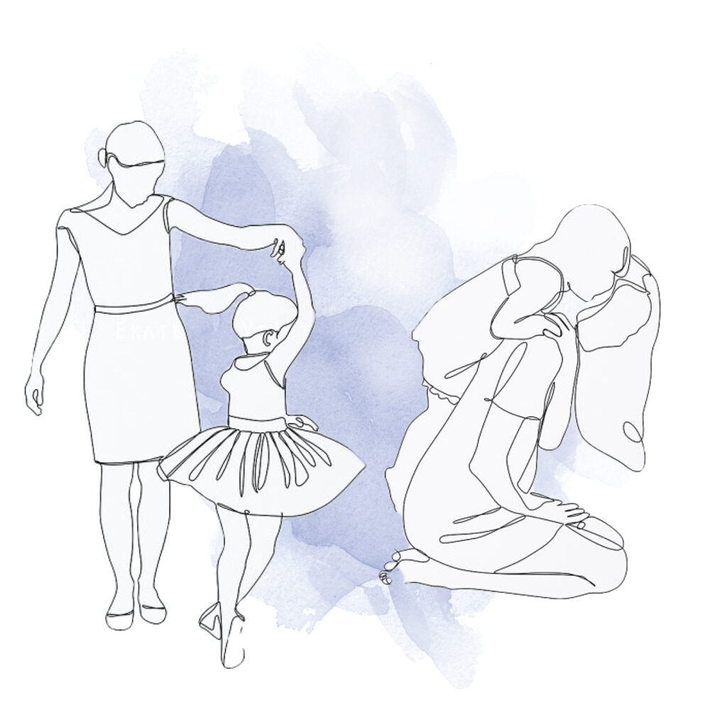 Mother and Me One Line Art – MasterBundles