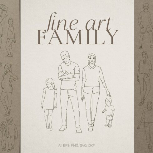 Parenthood. Line Art Family Set | MasterBundles