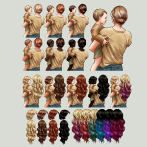 Mother’s Day Clipart, Mom And Baby – MasterBundles