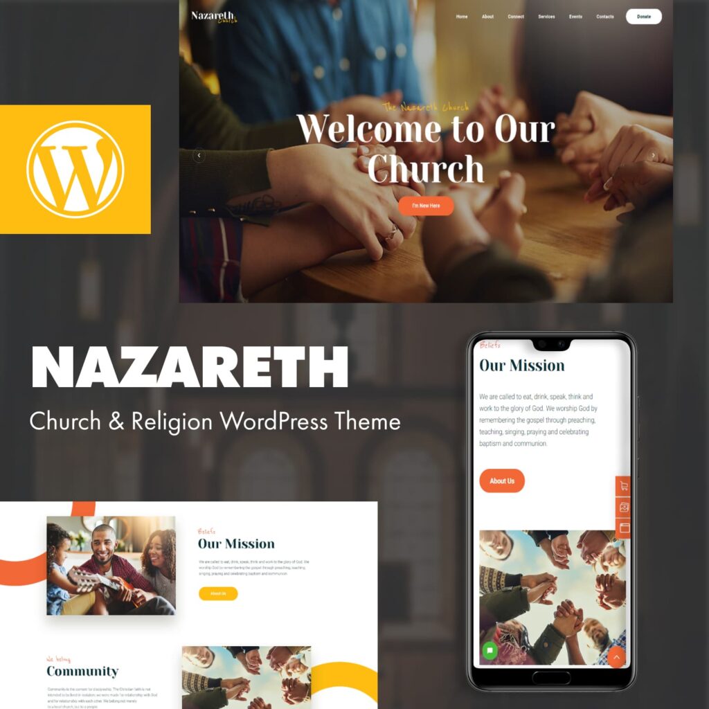 God Grace: Church WordPress Theme | MasterBundles