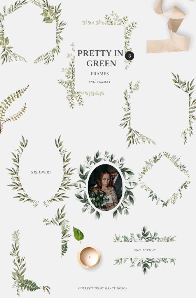 Pretty in Green - Greenery Set – MasterBundles