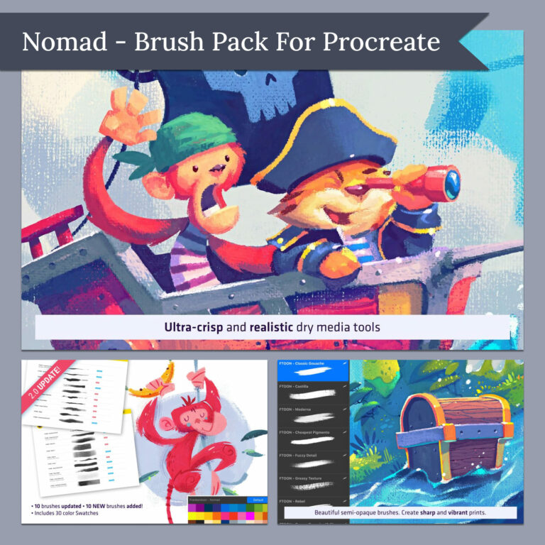 Nomad V.2 - Brush Pack for Procreate – MasterBundles