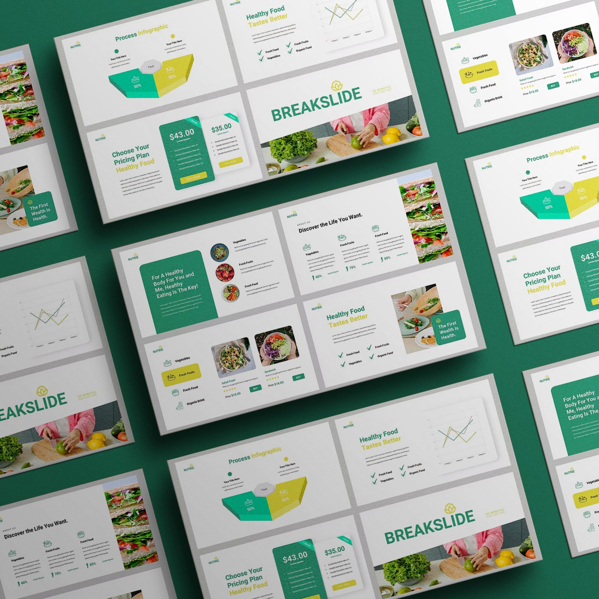 NUTRIE - Healthy Food Powerpoint Template – MasterBundles