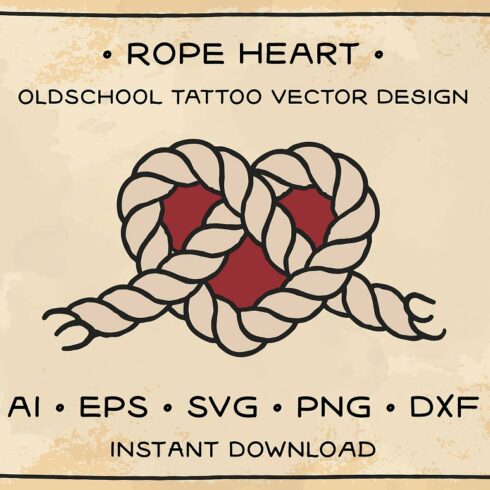Love Tattoo Rope Heart - Cricut | MasterBundles