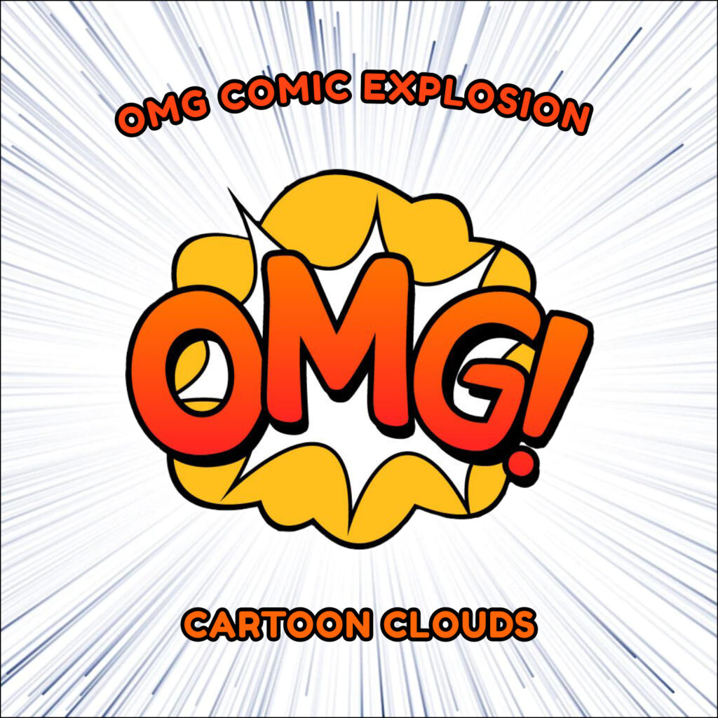 Omg Comic Explosion Cartoon Clouds – MasterBundles