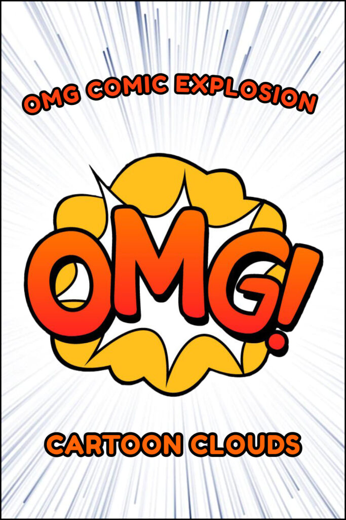 Omg Comic Explosion Cartoon Clouds – MasterBundles