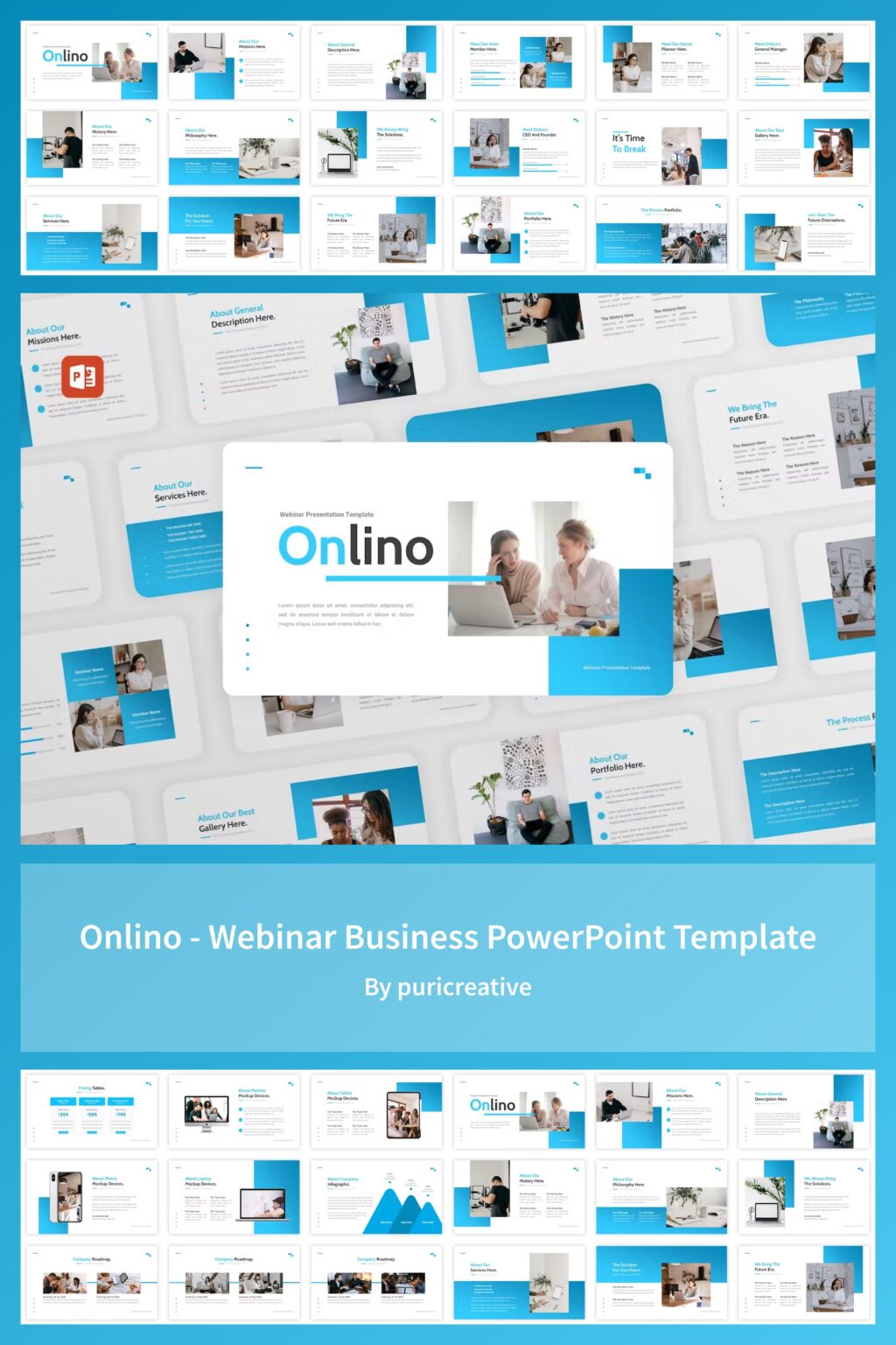 Onlino - Webinar Business PowerPoint Template – MasterBundles