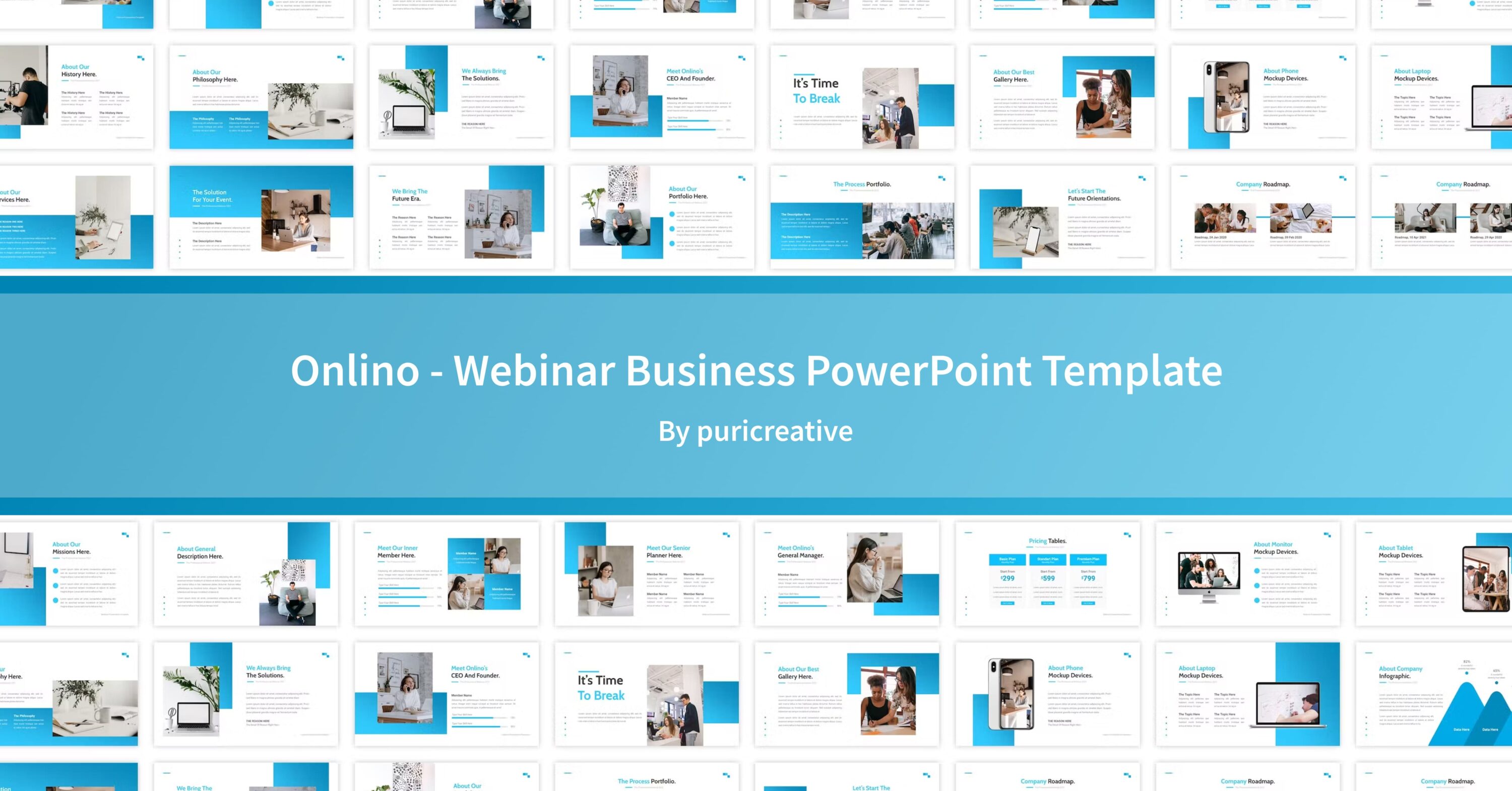 Onlino - Webinar Business PowerPoint Template – MasterBundles