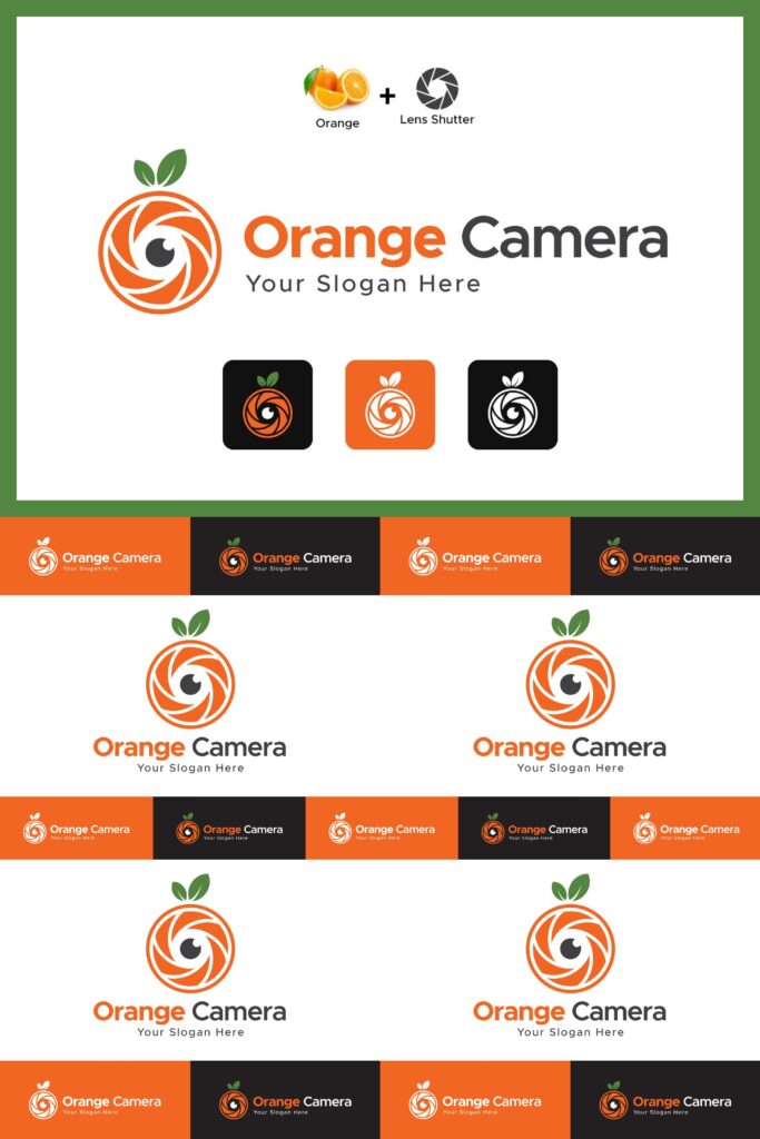 Orange Camera Photography Logo – MasterBundles