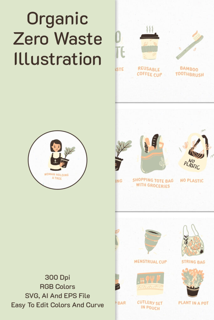 Organic Zero Waste Illustration – MasterBundles