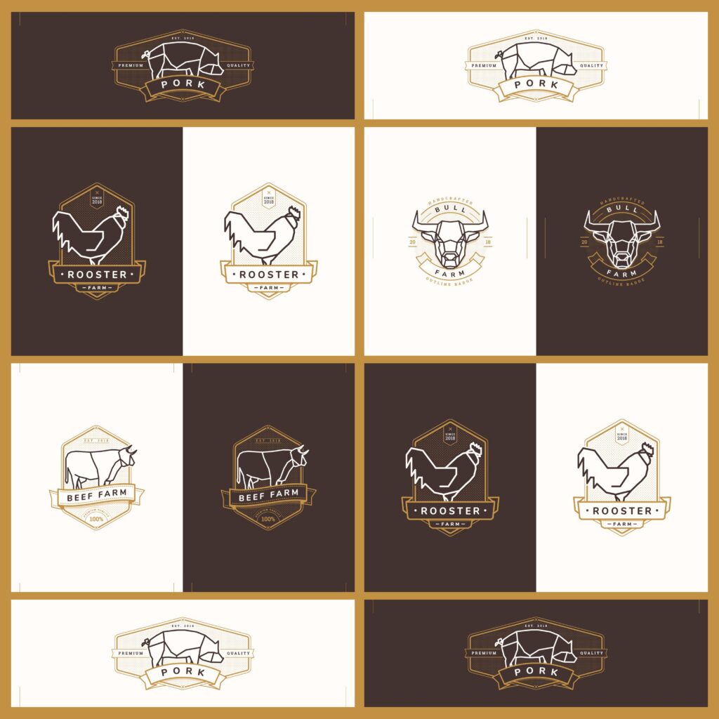 Outline Animal Badges – MasterBundles